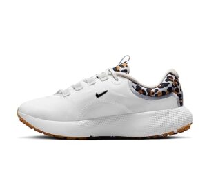 nike womens react escape rn running shoes, white/black-light bone-wheat, 9.5 m us