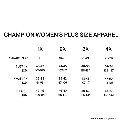 Champion, Authentic, Moisture Wicking, Bike Shorts for Women, 8" (Plus Size), Strawberry Rouge C Logo