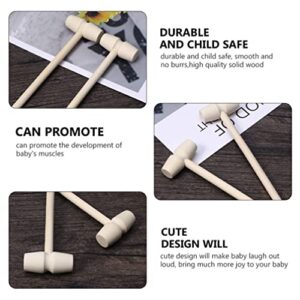 ibasenice 20pcs Valentines Day Wooden Mallet for Chocolate Heart Wood Hammer for Heart Silicone Molds Mini Wood Hammer Crab Hammer Shell Crackers Building Blocks Accessories for Seafood Lobster Tool