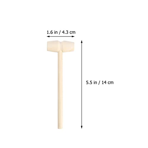 ibasenice 20pcs Valentines Day Wooden Mallet for Chocolate Heart Wood Hammer for Heart Silicone Molds Mini Wood Hammer Crab Hammer Shell Crackers Building Blocks Accessories for Seafood Lobster Tool