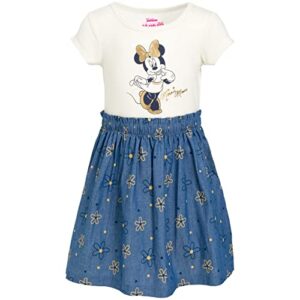 disney minnie mouse little girls dress white 7-8