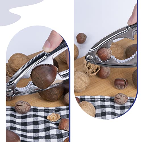 Nut Cracker, Seafood Tool, Walnut Cracker for All Nuts, Heavy Duty Shell Cracker Kitchen Tool with Non-slip Handle