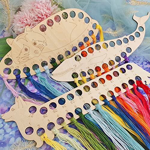 3Pcs Floss Organizer Embroidery Shelf, Cute Animal Shape Embroidery Floss Organizer,Thread Organizers for Cross Stitch Embroidery Thread Holder