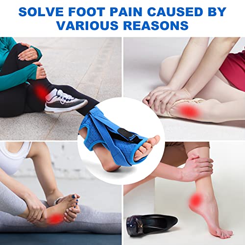 Gushijieju Plantar Fasciitis Night Splint Latest Version, Adjustable Foot Brace for Plantar Fasciitis Achilles Tendonitis Foot Drop Heel Pain Relief Women Men(1 Pack)