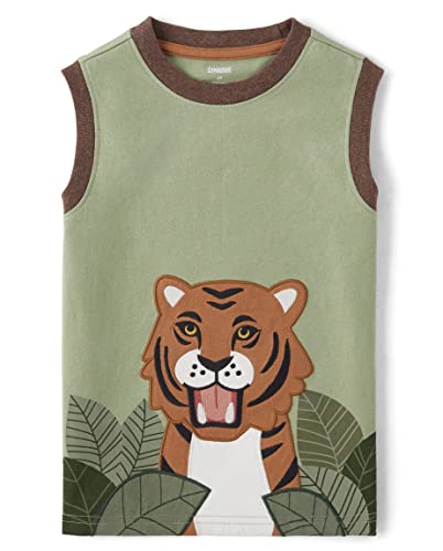 Gymboree,and Toddler Sleeveless Fashion Top,Safari Tiger,8