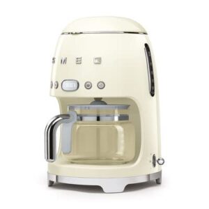 Smeg 50" s Retro Drip Coffee Maker with Extra Carafe, Cream