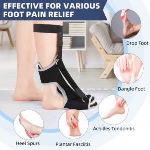 XEYOW Plantar Fasciitis Night Splint, Upgrade Foot Brace with Adjustable Leg Straps for Foot Pain Relief by Plantar Fasciitis, Achilles Tendinitis and Foot Drop, Easy Use & Both for Men Women