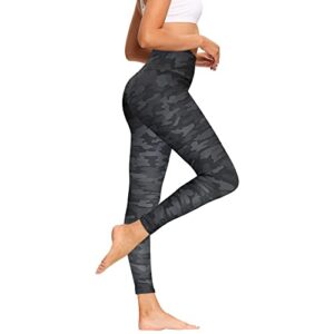 eyeneen high waisted leggings for women - full length soft tummy control stretchy yoga pants workout black reg & plus size