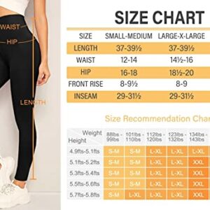 Eyeneen High Waisted Leggings for Women - Full Length Soft Tummy Control Stretchy Yoga Pants Workout Black Reg & Plus Size