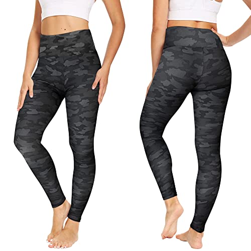 Eyeneen High Waisted Leggings for Women - Full Length Soft Tummy Control Stretchy Yoga Pants Workout Black Reg & Plus Size