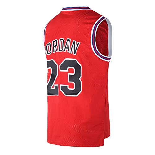 Men's Basketball Jersey #23 Space Movie Jersey Shirts for 90s Hip Hop Jersey,Theme Party,Gift for Basketball Fans(Red, XX-Large)