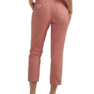 Lee Women's Ultra Lux High Rise Seamed Crop Capri Pant, Mallory-Med Pink/Rose