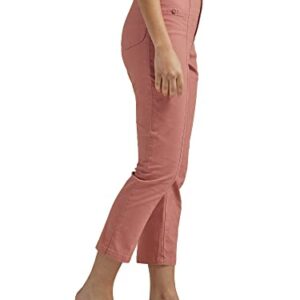 Lee Women's Ultra Lux High Rise Seamed Crop Capri Pant, Mallory-Med Pink/Rose