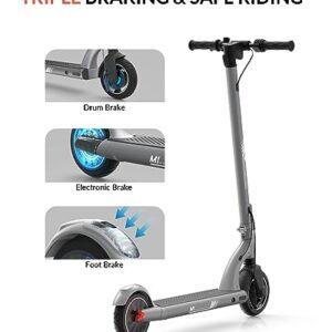 5TH WHEEL M1 Electric Scooter - 13.7 Miles Range & 15.5 MPH, 500W Peak Motor, 8" Inner-Support Tires, Triple Braking System, Foldable Electric Scooter for Adults and Teens, iF Design Award Winner