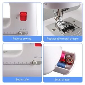 HODLEX Sewing Machines Mini, Portable Sewing Machine for Beginner with 12 Built-in Stitches and Reverse Sewing (519)