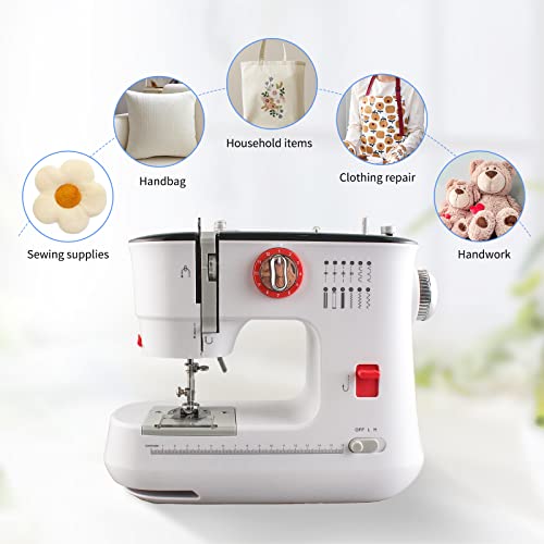 HODLEX Sewing Machines Mini, Portable Sewing Machine for Beginner with 12 Built-in Stitches and Reverse Sewing (519)