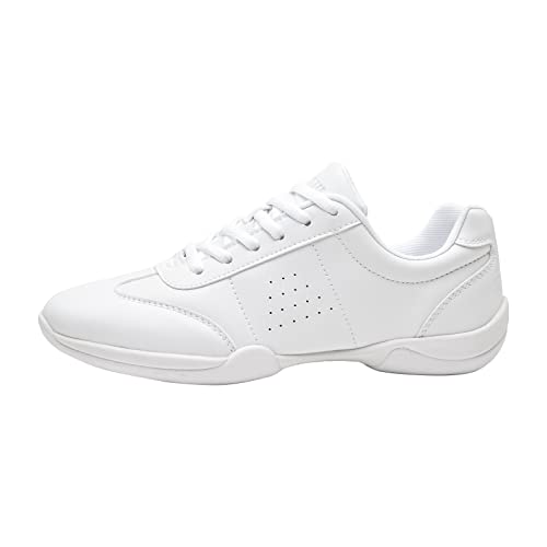 ZVC Cheer Shoes Girls White Cheerleading Shoes for Women Cheer Sneakers Youth Kids