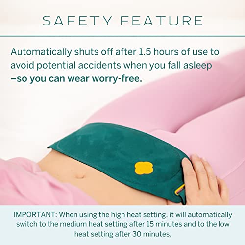 Pixie Period Heating Pad for Cramps - Best Portable Pain Relief Device with Heat On The Market - Hours of Menstrual Pain Relief - Wear The Belt Discreetly & Comfortably While You Work Any Job