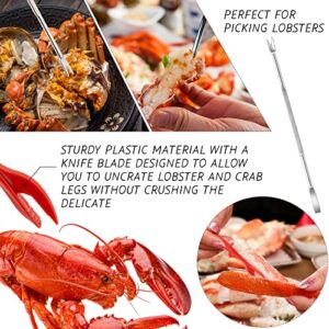 62 Pcs Seafood Tools Set Crab Crackers and Tools Lobster Crackers and Picks Set Includes 8 Butter Warmers 8 Crab Leg Cracker Tool 2 Seafood Scissors 8 Lobster Shellers 8 Crab Forks 28 Tealight Candles