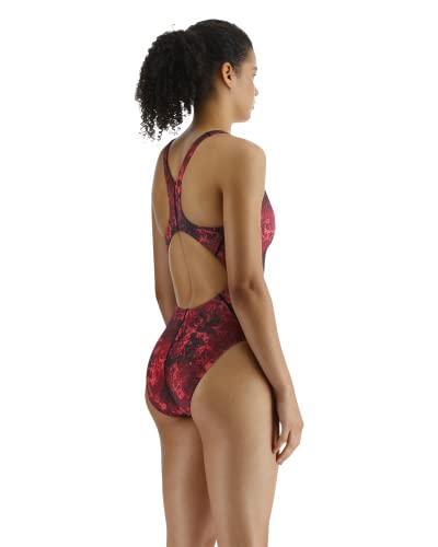 TYR Women's Standard Durafast Lite Maxfit Swimsuit, Diploria Red, 36