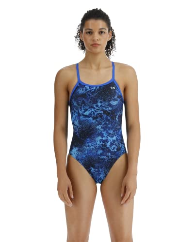 TYR Women's Standard Durafast Lite Diamondfit Swimsuit, Diploria Blue, 38