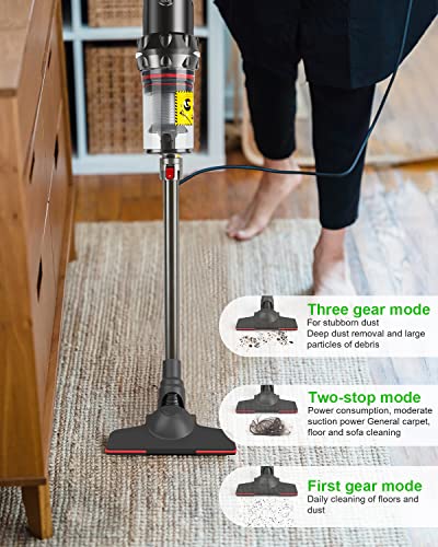 GOXIFACA Corded Stick Vacuum, 600W Powerful 20KPa Suction Vacuum Cleaner, 1.5L Dust Cup, 5 in 1 Lightweight Household Stick Vaccum for Hardwood Floor Carpet and Pet Hair