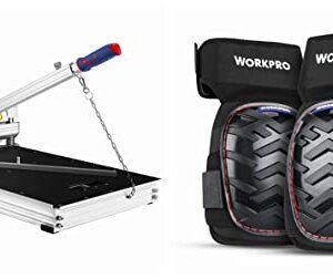 WORKPRO Laminate Floor Cutter With Work Knee Pads