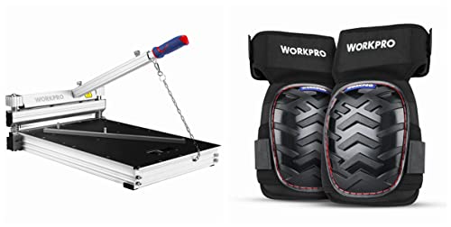 WORKPRO Laminate Floor Cutter With Work Knee Pads