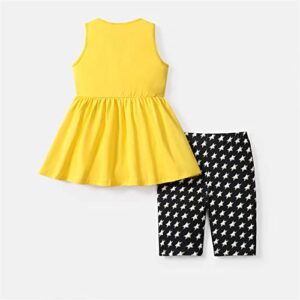 L.O.L. Surprise! Girls A-Line Sleeveless Dress Shorts Set Girls Holiday Outfits 2pcs Girls Yellow Dress 7-8 Years