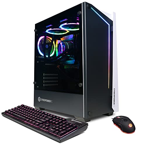 CyberpowerPC Gamer Xtreme VR Gaming PC, Intel i7-13700KF 3.4GHz, GeForce RTX 4070 Ti 12GB, 32GB DDR5, 2TB NVMe SSD, Wi-Fi Ready & Windows 11 Home (GXiVR8680A), Black