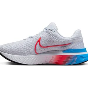 Nike React Infinity Run Flyknit 3 Women's Road Running Shoes (us_Footwear_Size_System, Adult, Women, Numeric, Medium, Numeric_7), Grey/Red/Blue