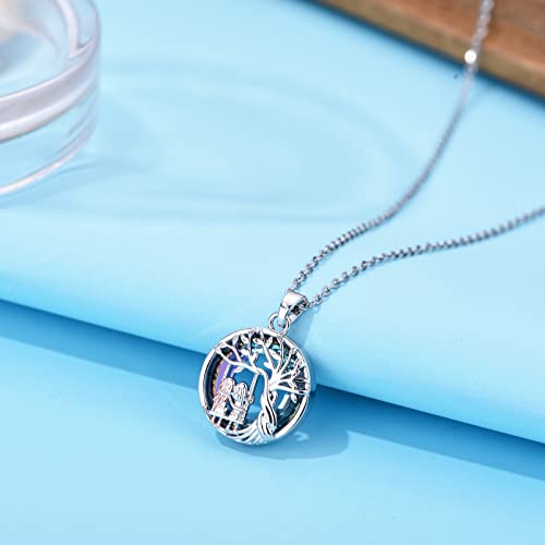 JEWENICE Sister Bestfriend Girlfriends Necklace Tree of Life with Shining Crystal Sweet Female Friendship Jewelry Gift