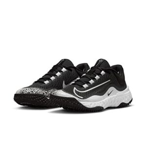 nike women's alpha huarache elite 4 fastpitch turf shoes black | white size 9.5 medium