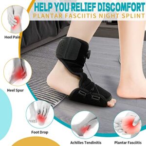 Plantar Fasciitis Night Splint with Rotating Knob System for Plantar Fasciitis Relief Plantar Fasciitis Socks Fascia Stretcher for Achilles Tendonitis Relief Plantar Fasciitis Brace Foot Drop