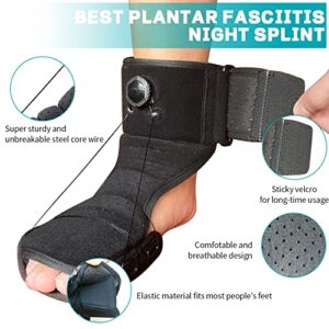 Plantar Fasciitis Night Splint with Rotating Knob System for Plantar Fasciitis Relief Plantar Fasciitis Socks Fascia Stretcher for Achilles Tendonitis Relief Plantar Fasciitis Brace Foot Drop