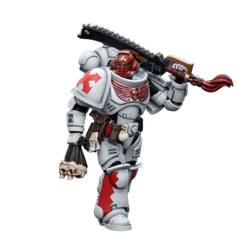 JoyToy 1/18 Warhammer 40,000 White Scars Squad Assault lntercesso Ba Tsendbaater Acton Figiure