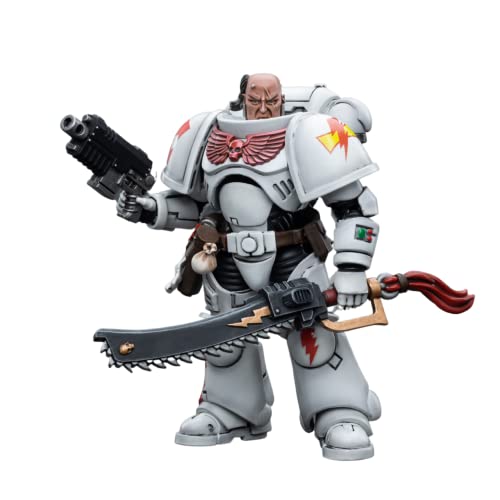 JoyToy 1/18 Warhammer 40,000 White Scars Squad Assault lntercesso Ba Tsendbaater Acton Figiure