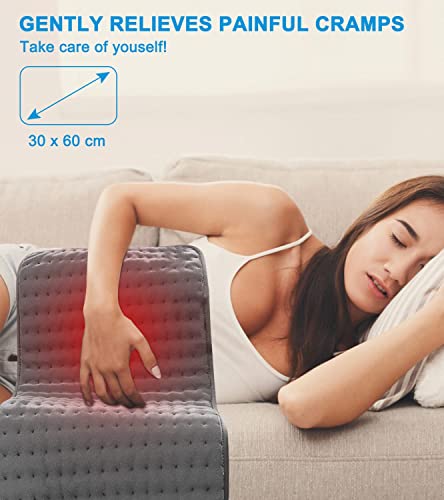 Heating Pads 12X24 INCH OCSOSO Heating Pad with Automatic Shut-Off 10 Temperature Levels, Fast Heating Technology Electric Heat Pad, Safe Heated Pads Electric for Back, Neck, Shoulder Pain Relief