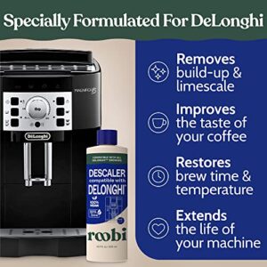 DeLonghi Compatible Descaling Solution. Clean & Descale your DeLonghi Coffee Maker. 4 Uses, Single Bottle. Eco-Friendly Maintenance Kit.