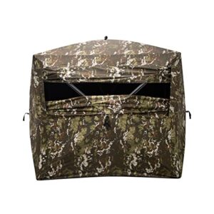 barronett blinds wide side 95, portable hunting blind, side-by-side hub blind, huge interior, panoramic shooting window, 2-person, crater™ harvest, 75” x 79” x 95”, ws95ch