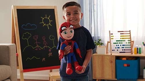 Spidey and His Amazing Friends Marvel’s Feature Plush Spidey Secret Hero Reveal - 16” Plush with Sounds - Toys for Kids Ages 3 + - Superhero Toys for Kids 3 and Up