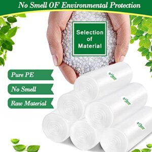 Hommaly 1.2 Gallon 240 pcs Small Clear Trash Bags, Strong Garbage Bags, Bathroom Trash Can Bin Liners Unscented, Mini Plastic Bags for Office, Waste Basket Liner, Fit 3,4.5,6 Liters, 0.5,0.8,1,1.2 Gal