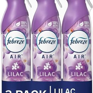 Febreze Air Fresheners, Room Fresheners, Odor-Fighting Air Effects, Lilac Scent , 8.8 oz. Aerosol Can, (Pack of 3) , Air Freshener Spray