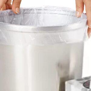 4 Gallon Trash Bags - 150 Small Mini Garbage Bags | Clear Waste Basket Trash Bags | Bulk Plastic Bathroom Trash Can Liners