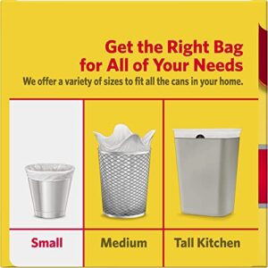 4 Gallon Trash Bags - 150 Small Mini Garbage Bags | Clear Waste Basket Trash Bags | Bulk Plastic Bathroom Trash Can Liners