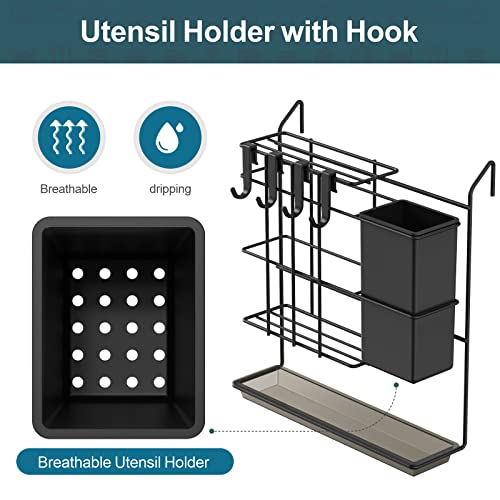 iSPECLE Dish Drying Rack and Sink Caddy, 2 Tier Dish Rack and Kitchen Sponge Holder, Bundle Sales, 2 Packs