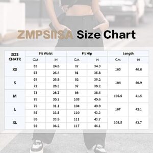 ZMPSIISA Women High Waisted Cargo Pants Wide Leg Casual Pants 6 Pockets Combat Military Trousers(Green,Medium)