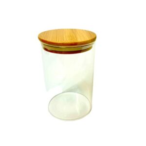 Bambusa Glass Kitchen Canister w/Bamboo Lid