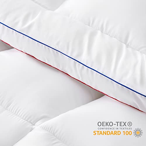 Bedsure Mattress Topper Full Size - Extra Thick Cooling Mattress Pad Cover with 8-21" Deep Pocket, Plush Soft Pillow Top Bed Topper for Back Pain, Overfilled Down Alternative Filling, White