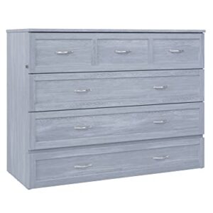 AFI,Northfield Murphy Bed Chest, Full, Driftwood